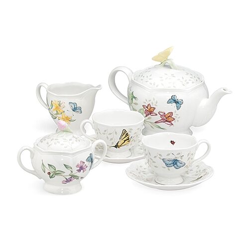 Click here for Lenox Butterfly Meadow 9-Piece Tea Set  Service fo... prices