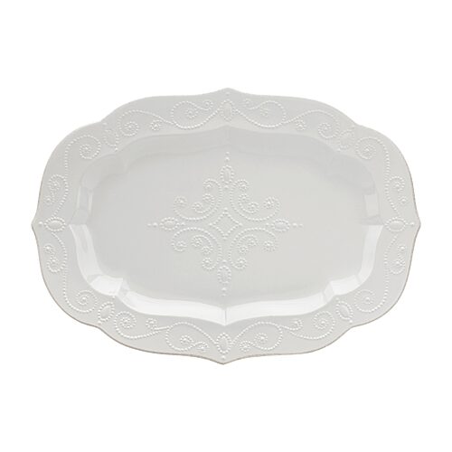 Click here for Lenox French Perle Large Platter - White prices