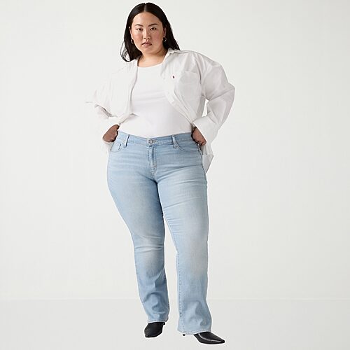 Click here for Levis Womens Plus 415 Stretch Fabric Bootcut Jean... prices