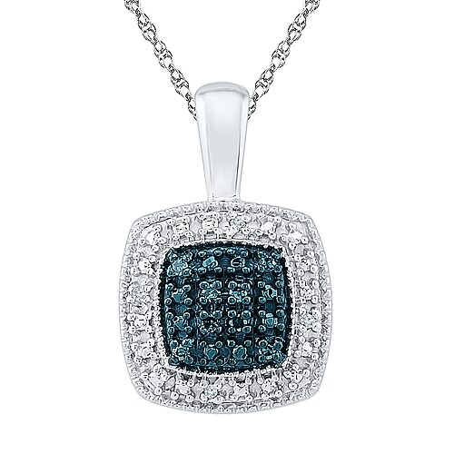 Click here for Womens Diamond Accent Natural Blue Diamond Sterlin... prices