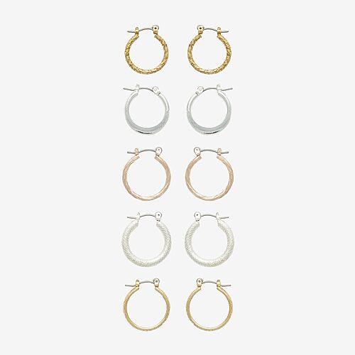 Click here for Mixit Womens Hypoallergenic 5 Pair Earring Set  On... prices