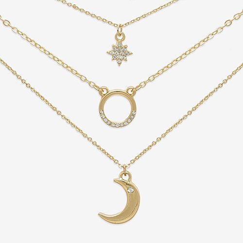 Click here for Mixit Womens Cubic Zirconia Moon Star Hypoallergen... prices