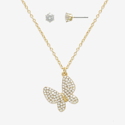 Click here for Mixit Womens Butterfly Hypoallergenic 2-pc. Jewelr... prices