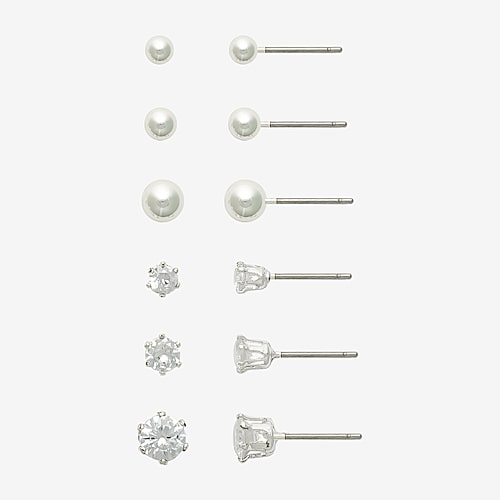 Click here for Mixit Womens Simulated Pearl Round Hypoallergenic... prices