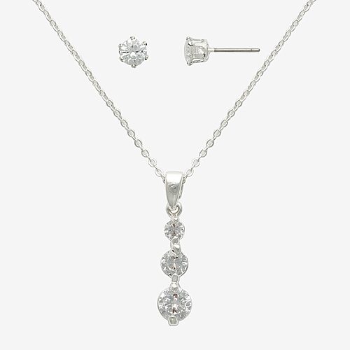 Click here for Mixit Womens Cubic Zirconia Hypoallergenic 2-pc. J... prices
