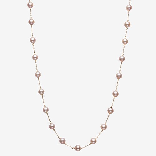 Click here for Womens Pink 10K Gold 18 Inch Strand Necklace  One... prices