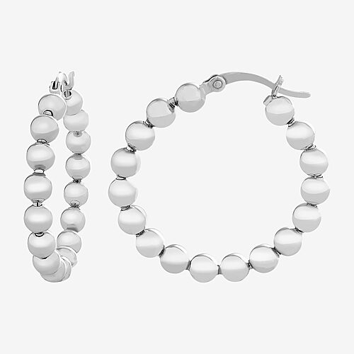 Click here for Womens Sterling Silver 30mm Round Hoop Earrings  O... prices