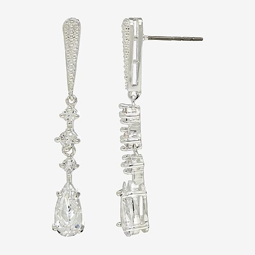 Click here for Sparkle Allure Womens Cubic Zirconia Pure Silver O... prices