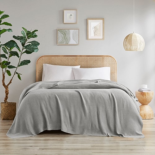 Click here for Ink+Ivy Bree Classic Knit Blanket  Full/Queen - Gr... prices