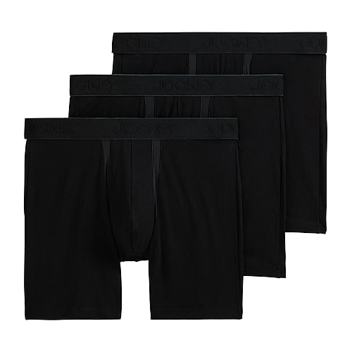 Click here for Jockey Chafe Proof Cotton Mens 3 Pack Boxer Briefs... prices