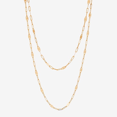 Click here for Womens 10K Gold 17 Inch Link Chain Necklace  One S... prices