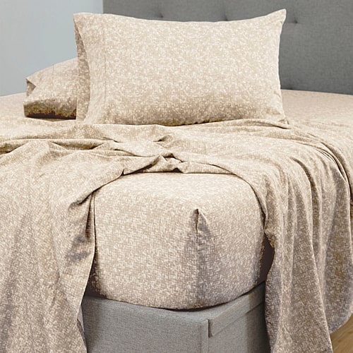 Martex Restore Echo 300tc Wrinkle Resistant Temperature Regulating Sheet Set  One Size  Beige
