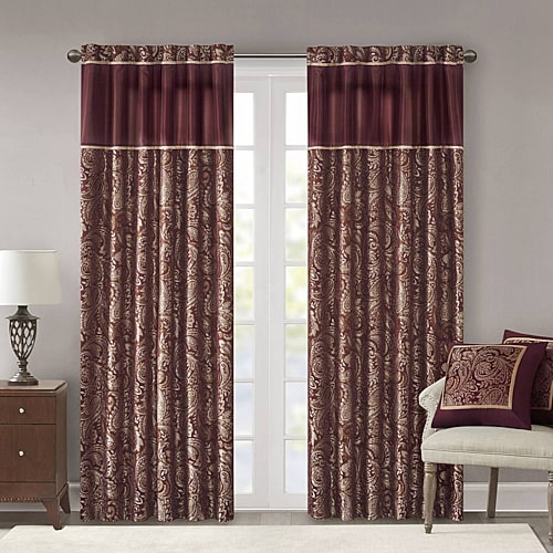 Click here for Madison Park Aubrey Jacquard Room Darkening Curtai... prices