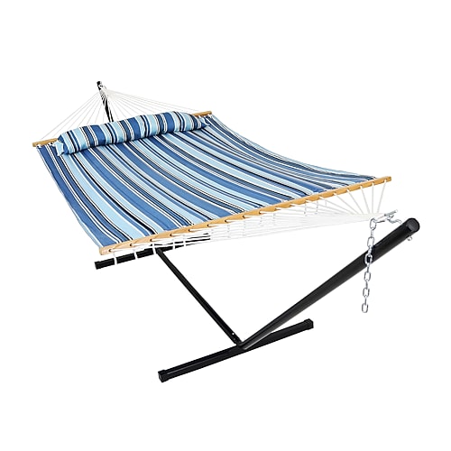 Click here for Outdoor 2-Person Quilted Fabric Hammock with Sprea... prices
