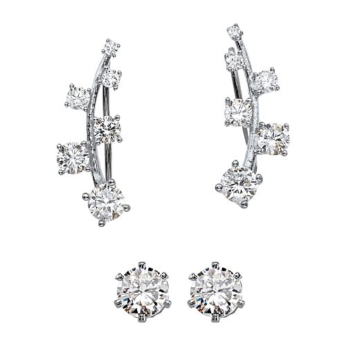 Click here for 2 Pair DiamonArt 1 3/4 CT. T.W. Cubic Zirconia Ear... prices