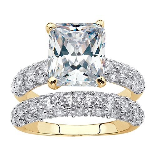 Click here for Womens Cubic Zirconia 14K Gold Over Brass Bridal S... prices