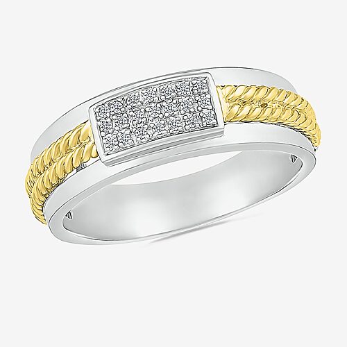 Click here for Mens 5.5MM 1/10 CT. T.W. Natural White Diamond 10K... prices