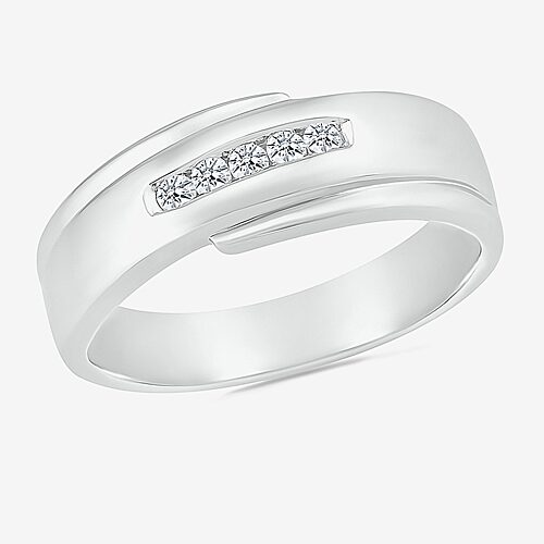 Click here for Mens 4.5MM 1/5 CT. Natural White Diamond 10K Two T... prices