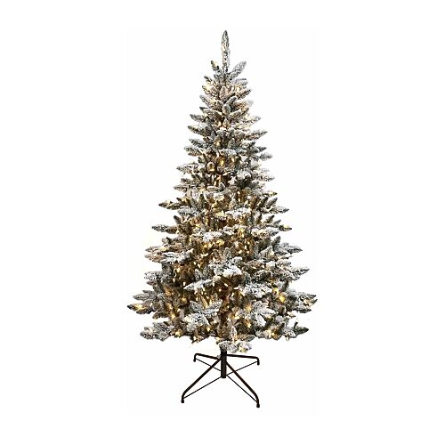Click here for Kurt Adler Warm White Led Snow 6 Foot Pre-Lit Floc... prices