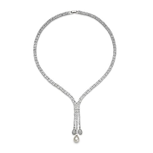Click here for Cultured Freshwater Pearl and Cubic Zirconia Brida... prices
