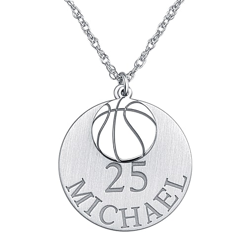 Click here for Personalized Basketball 20mm Pendant Necklace  One... prices