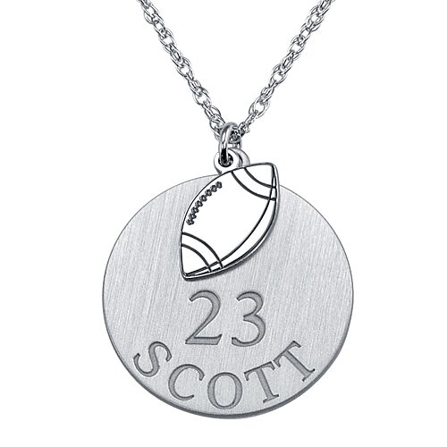 Click here for Personalized Football 20mm Pendant Necklace  One S... prices