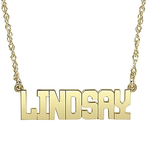 Click here for Personalized All Caps Name Necklace  One Size  Yel... prices
