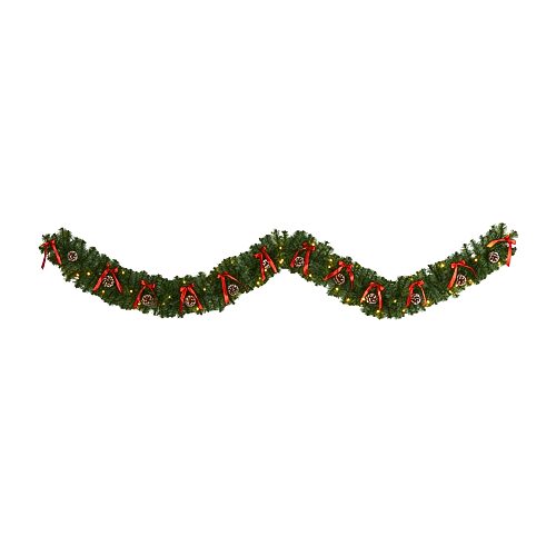 Click here for Nearly Natural 9ft. Bow And Pinecone Artificial Ga... prices