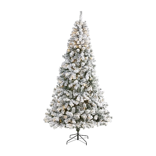 Click here for Nearly Natural 8 Foot Flocked Fir Christmas Tree... prices
