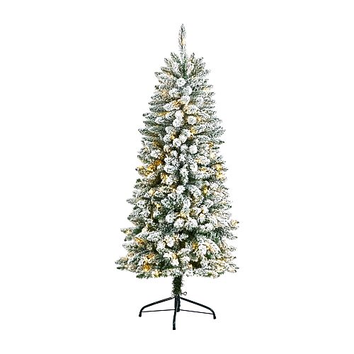 Click here for Nearly Natural 5 Foot Flocked Fir Christmas Tree... prices
