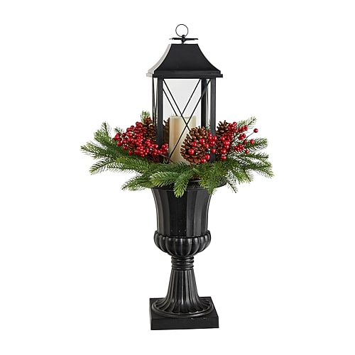 Click here for Nearly Natural Greenery Berries And Pinecone Light... prices