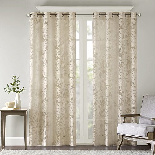 Click here for Madison Park Leilani Palm Leaf Burnout Window Shee... prices