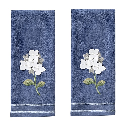 Click here for Saturday Knight Farm Hydrangea 2-pc. Hand Towel  O... prices