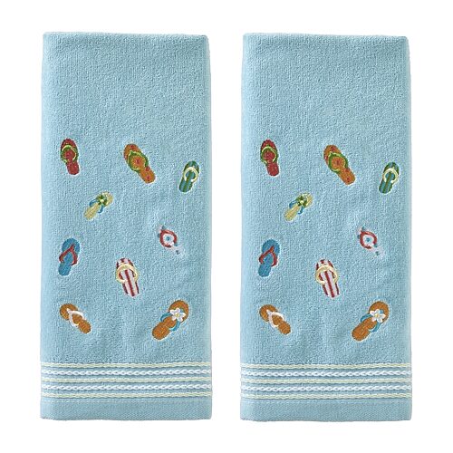 Click here for Saturday Knight Flip Flop On Blue 2-pc. Hand Towel... prices