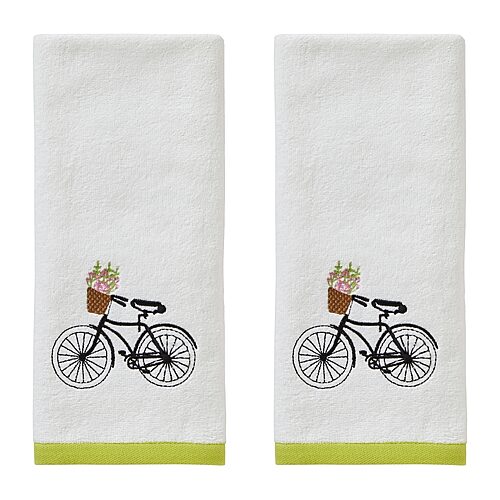 Click here for Saturday Knight Flower Basket Bike 2-pc. Hand Towe... prices