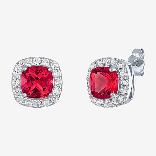 Click here for Gemstone Sterling Silver 10mm Cushion Stud Earring... prices