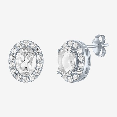 Click here for Gemstone Oval Sterling Silver 10mm Oval Stud Earri... prices