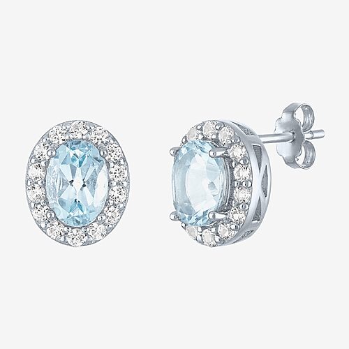Click here for Gemstone Oval Sterling Silver 10mm Oval Stud Earri... prices