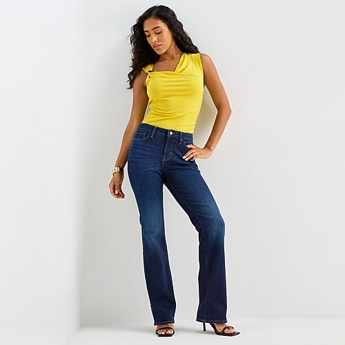 Click here for Bold Elements Womens High Rise Bootcut Skinny Fit... prices