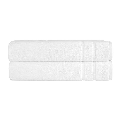 Linum Home Textiles Anovia Turkish Cotton Bath Mats  Set of 2 - White