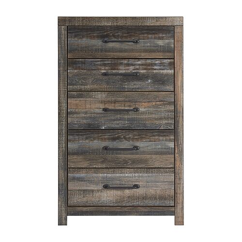 Signature Design by Ashley Drystan Bedroom Collection 5-Drawer Chest  One Size  Brown