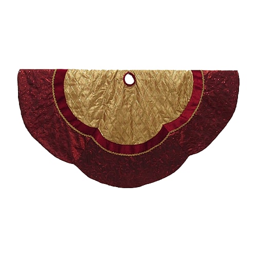 Click here for Kurt Adler 72 Red and Gold Criss-Cross Scallop Tre... prices