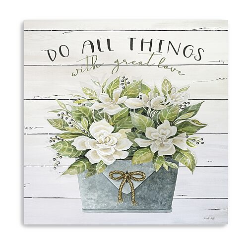 Lumaprints Do All Things With Great Love Giclee Canvas Art  One Size  Beige