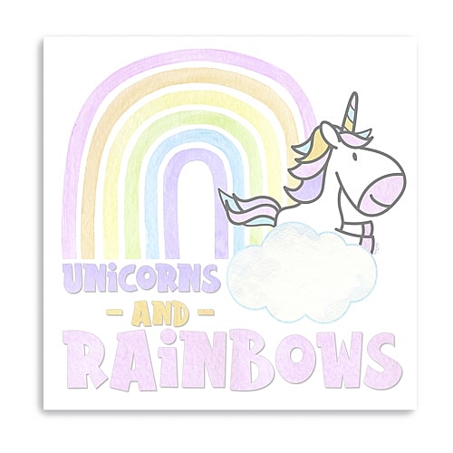Click here for Lumaprints Pastel Rainbows V-Unicorns Giclee Canva... prices