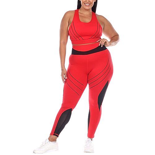 Click here for White Mark Plus Legging Set  2x  Red prices
