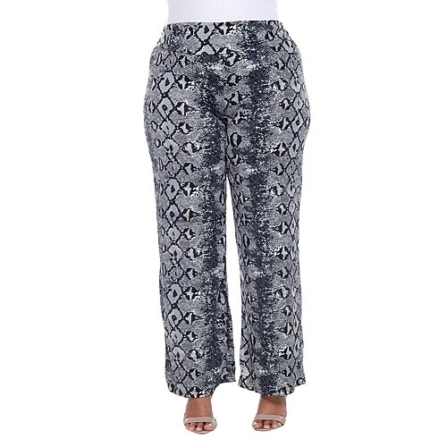 Click here for Plus Size White Mark Snakeskin Palazzo Pants prices