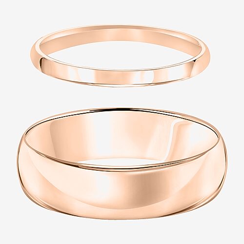 Click here for Unisex Adult 10K Gold Wedding Ring Set  7  Rose prices