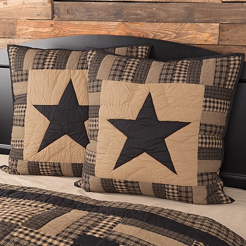 Click here for VHC Brands Country Check Star Euro Sham  One Size... prices