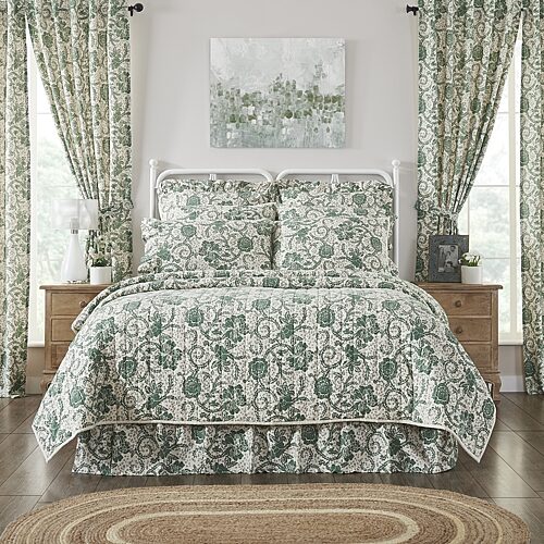 Click here for VHC Brands Dorset Reversible Quilt  One Size  Gree... prices