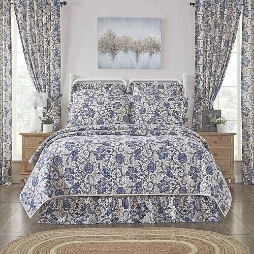 Click here for VHC Brands Dorset Reversible Quilt  One Size  Blue prices